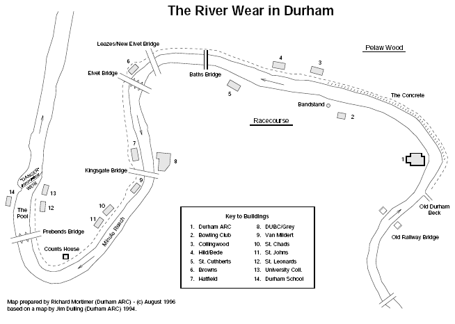 Map of the River | Durham Amateur Rowing Club